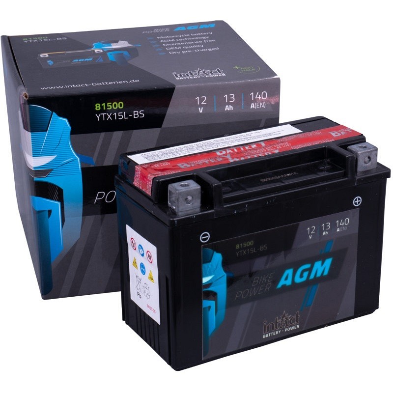 Moto akumulator Intact AGM YTX15L-BS 12V-13Ah | Akumulatorji za motorna ...